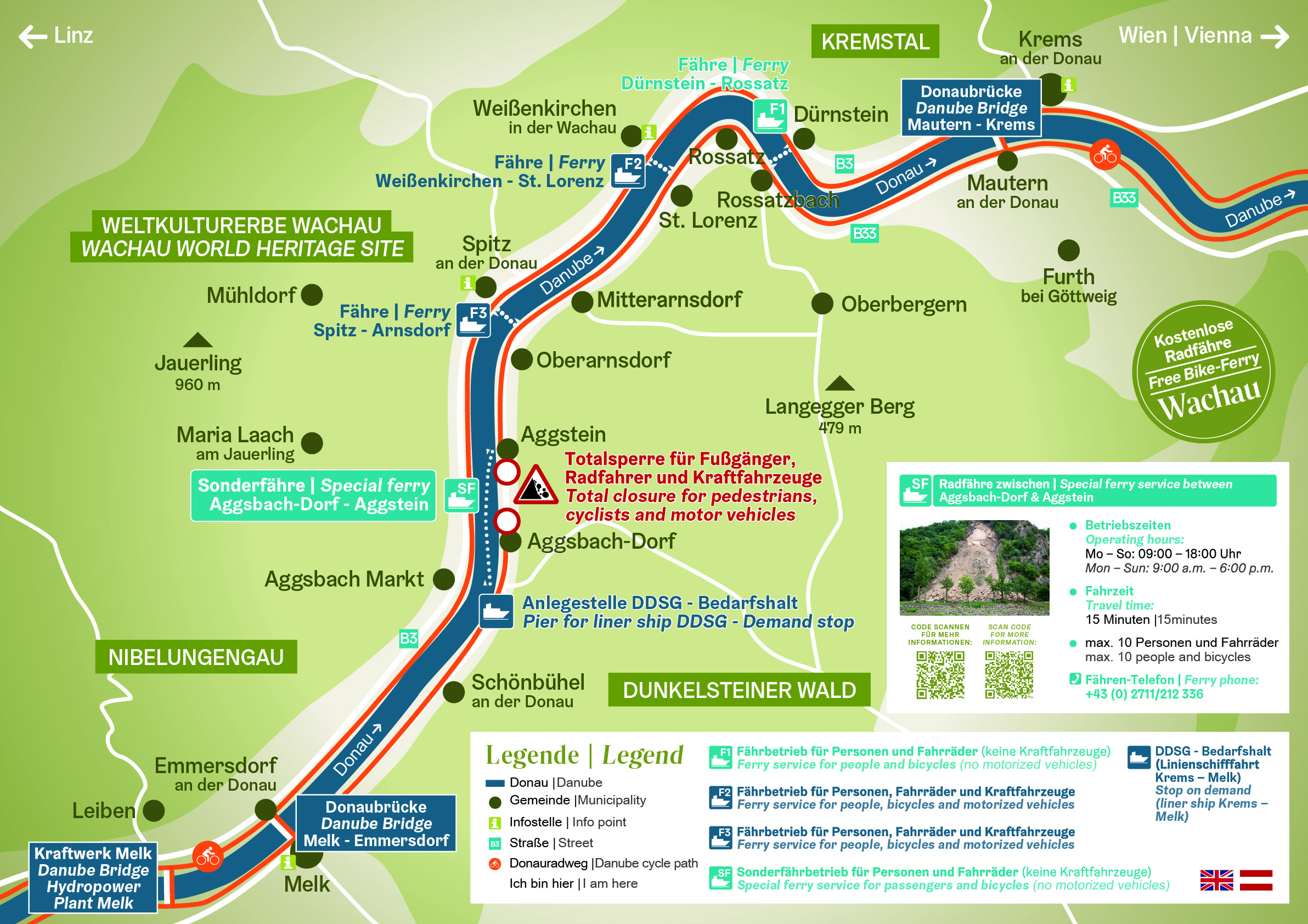 Donauradweg Passau-Wien | Radwege Niederösterreich